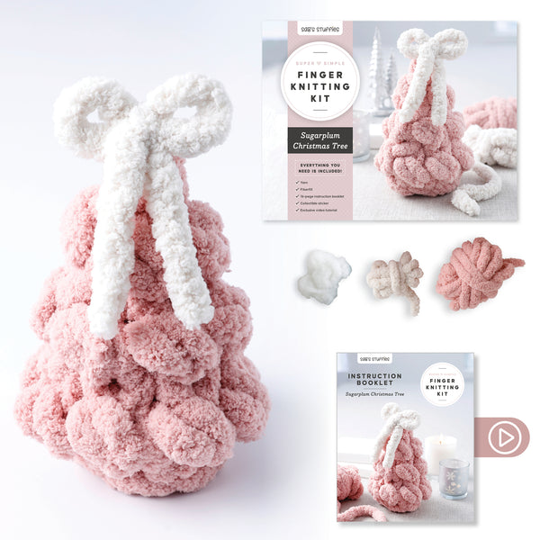Super Simple Finger Knitting Kit Sugarplum Christmas Tree – Schifferbooks